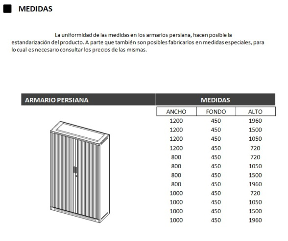 Armarios de persiana - Mobiliario de Oficina GIO